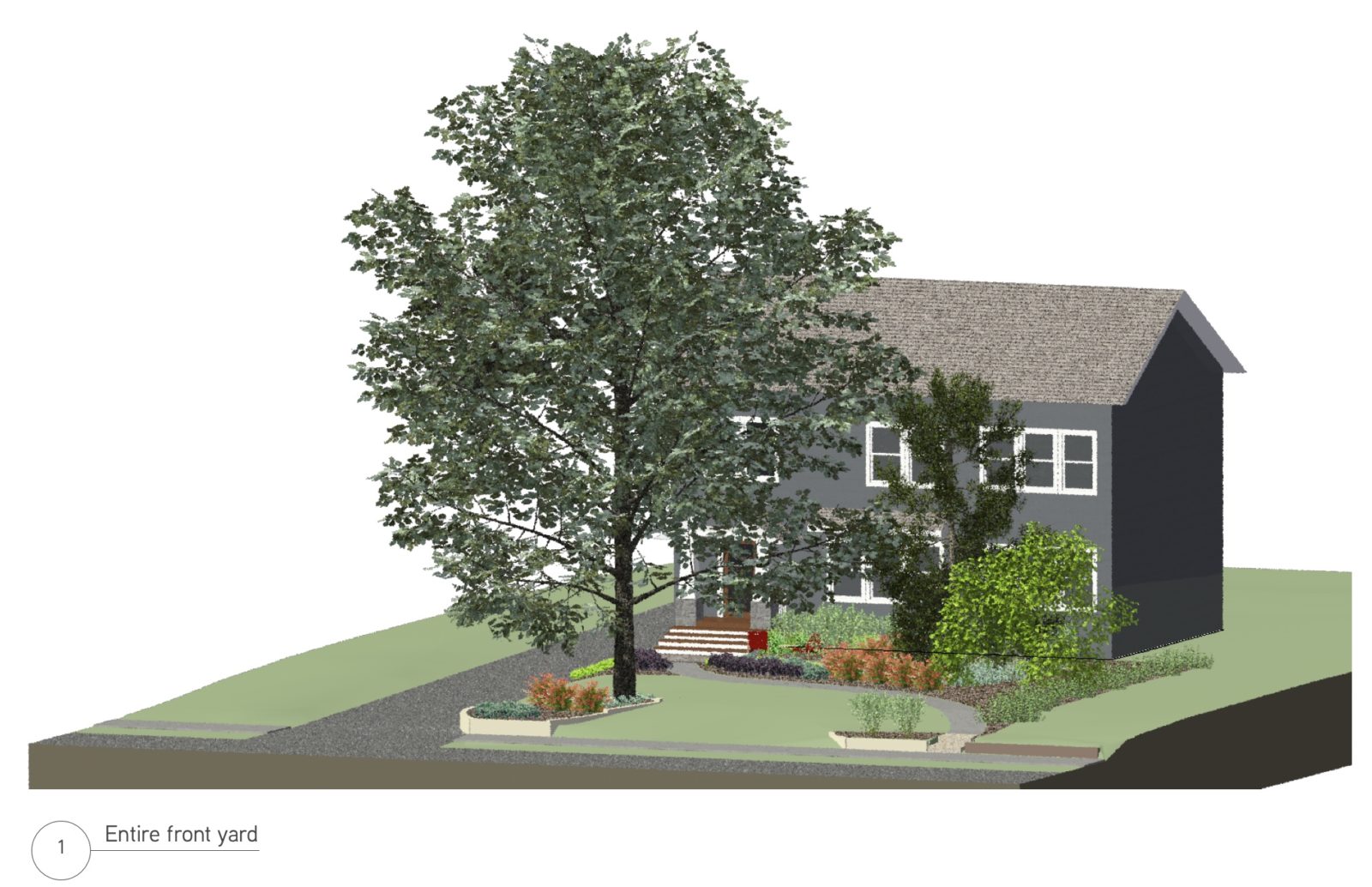 In the Studio | Ingersoll Park Front Yard Design - redfernlandscape.com