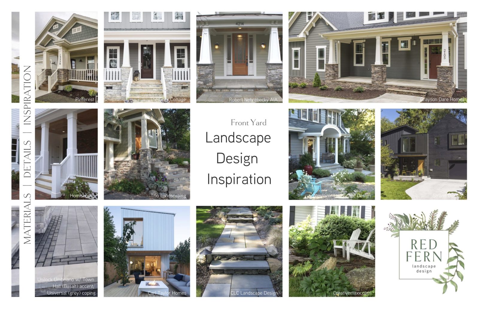 In the Studio | Ingersoll Park Front Yard Design - redfernlandscape.com
