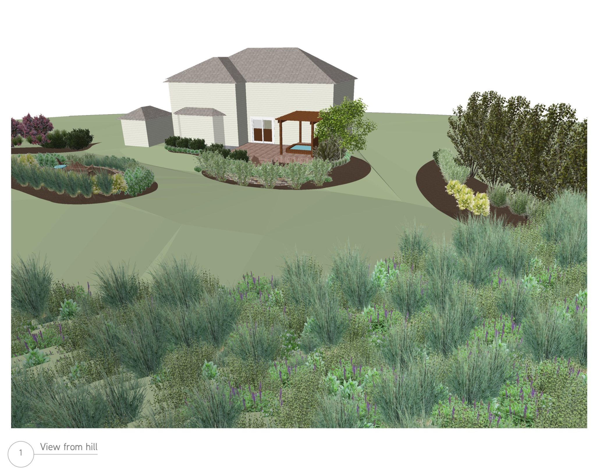 In the Studio | Problem-solving in a large back yard - redfernlandscape.com